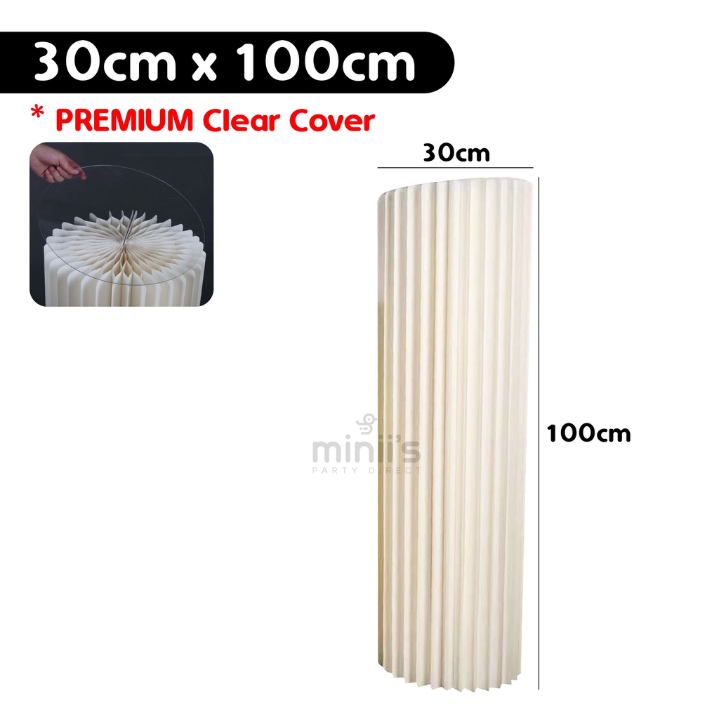 MINIIS PARTY Premium Folding Cake Stand Round Paper Cylinder Stand Meja ...