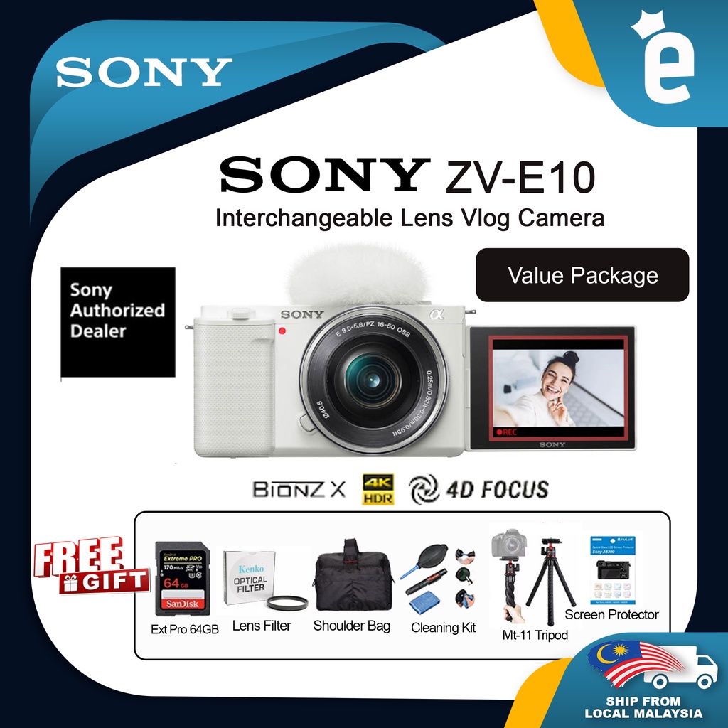 Sony Kit Lens Interchangeable-Lens (16/50mm) ZV-E10 ZVE10 | Shopee Malaysia