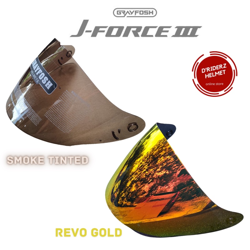 [Visor] Grayfosh JF3 Visor Helmet/ SHOEI J Force 3 Visor/ Smoke Tinted ...