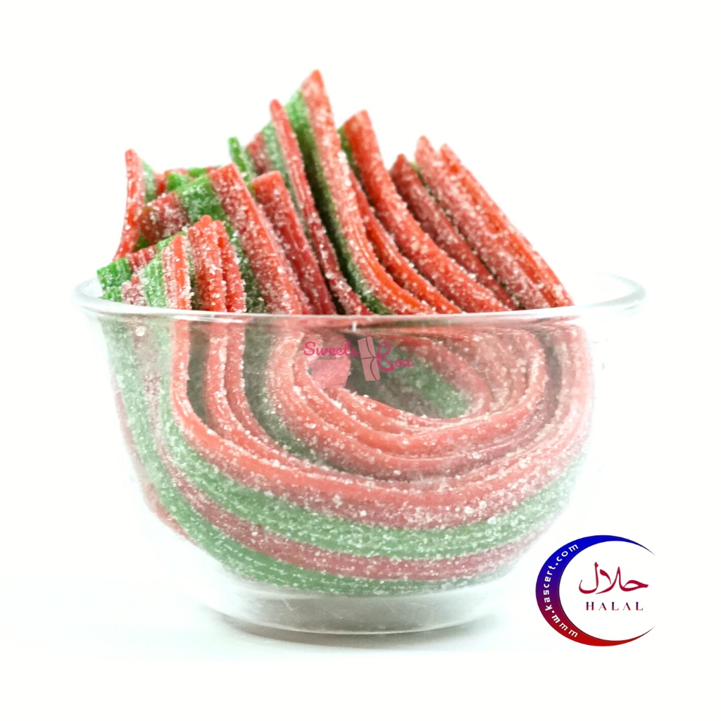Bebeto Sour Belt Halal Gummy Candy - 500g Repacked - Tidbits - Gula ...