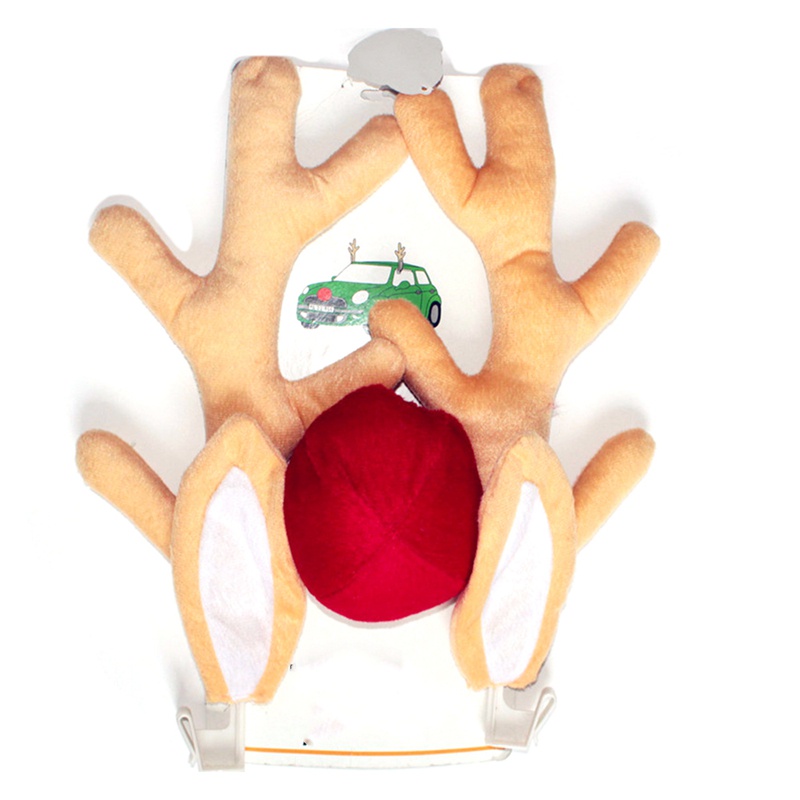 3 Pieces Christmas Reindeer Antlers and Red Nose Car Exterior ...