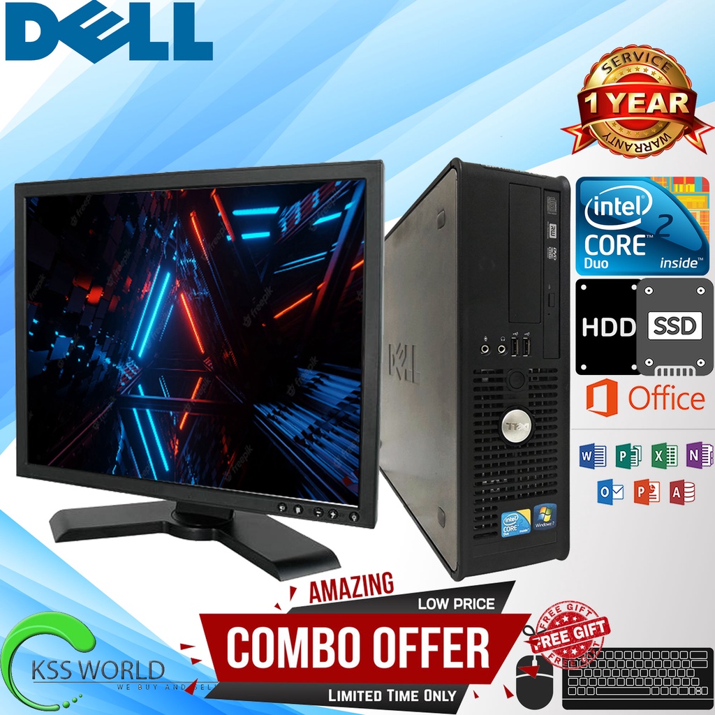 HP LENOVO DELL MIX COMBO DEKSTOP - INTEL C2D - 4GB RAM - 500GB HDD ...