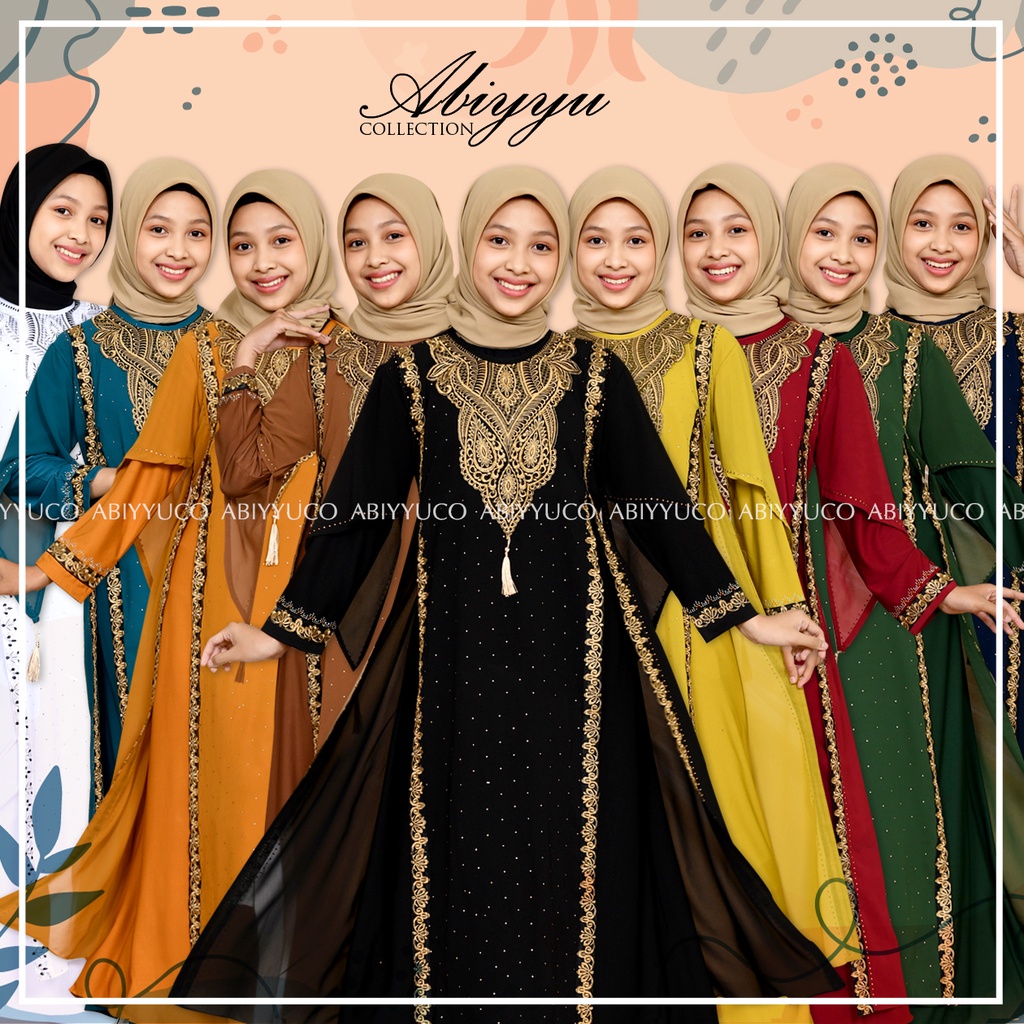 PUTIH HITAM Abiyyuco TA9019Children | Abaya Turkey, Turkish Children's ...