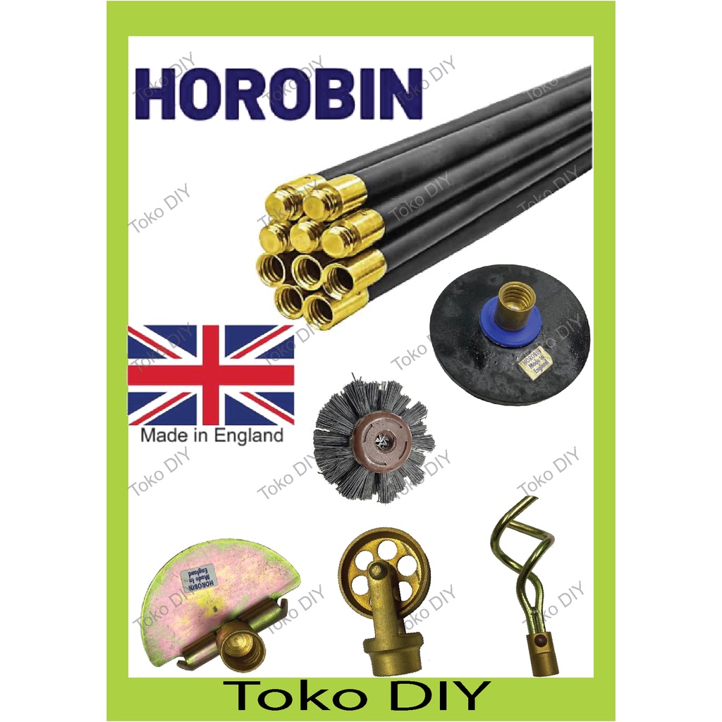 HOROBIN Sewage Cleaning Rod Polypropylene 4' ( 25Pcs ) With Accessories ...