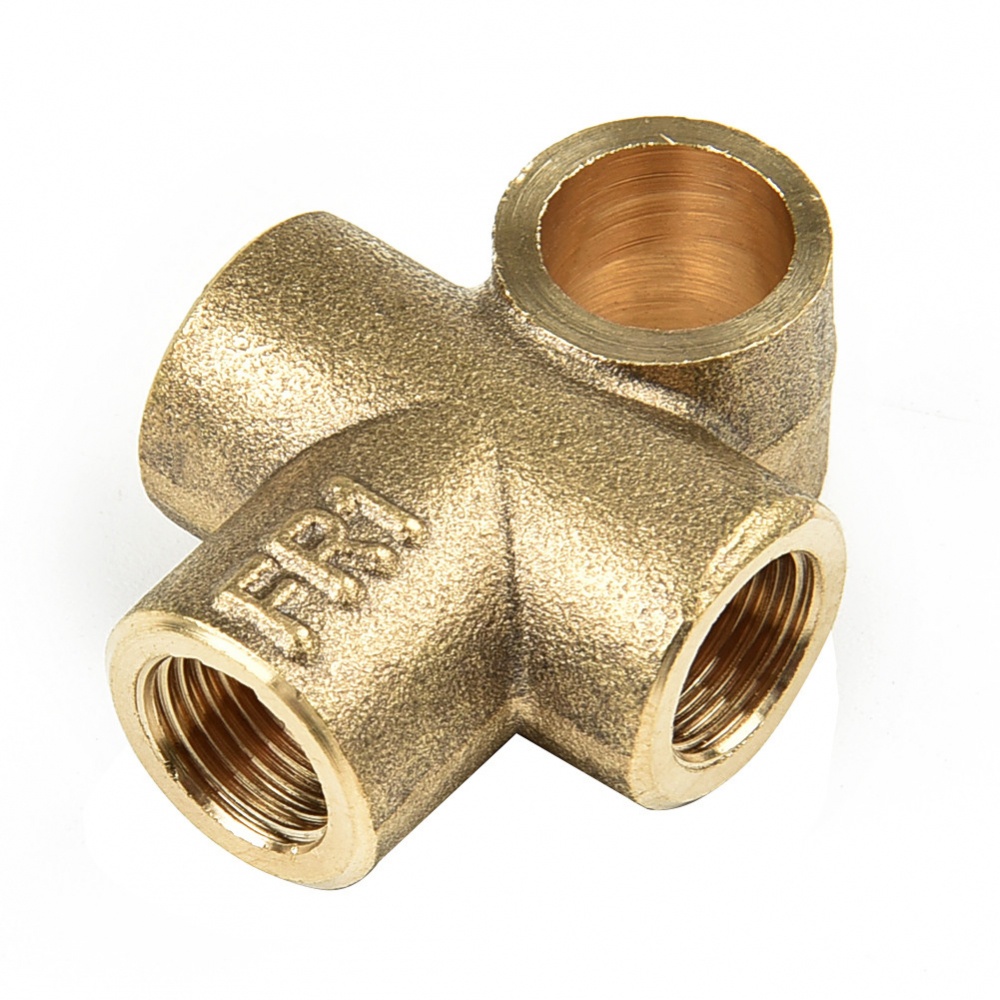 Brake Line Pipe Brass T 3Way Female Fitting Connector Splitter M10x1 ...