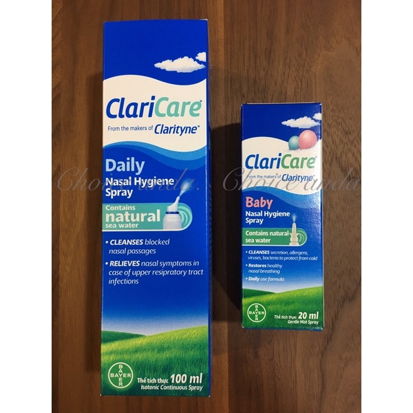 ( Expiry Date 11/25 & 12/24 ) ClariCare Daily 100ml & Claricare Baby ...