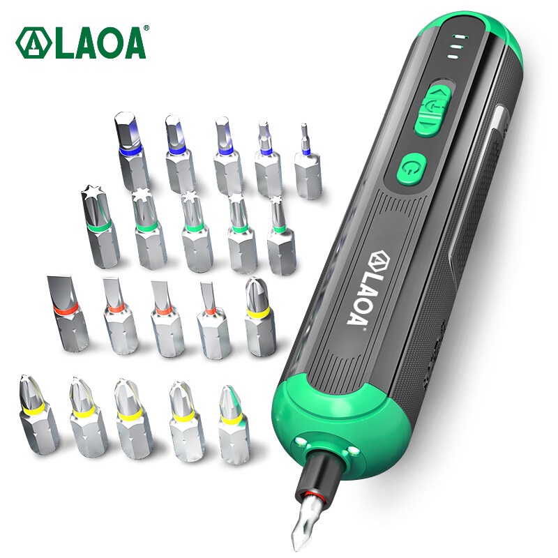 Malaysia Stock LAOA Electrical Screwdriver Set 4V USB Multifunctional ...