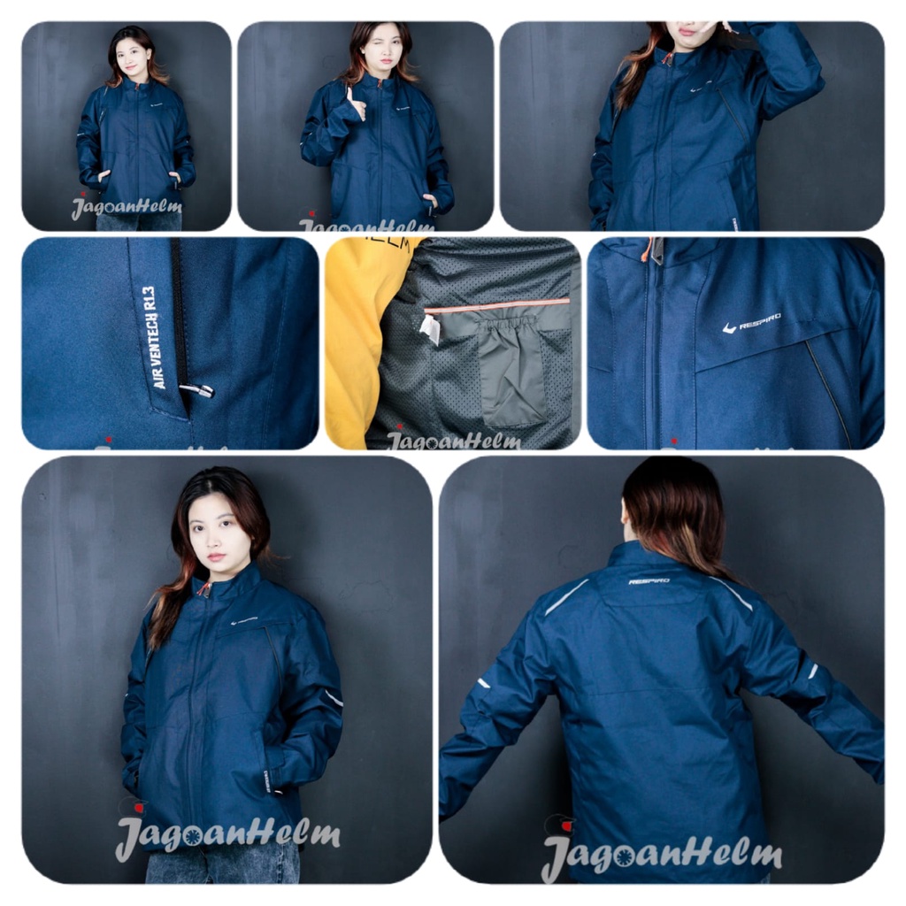 Respiro VENTECH Water Jacket | Navy | Respiro Motorcycle JACKET ...