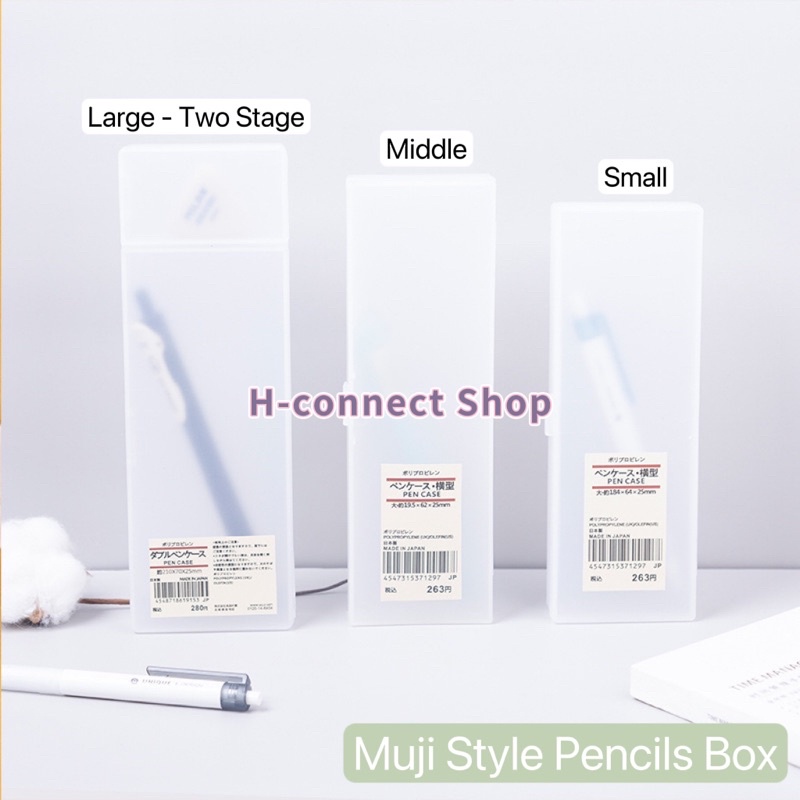🇲🇾Muji Style Mate Pencil Box Pencil Case for Student Office Stationary ...