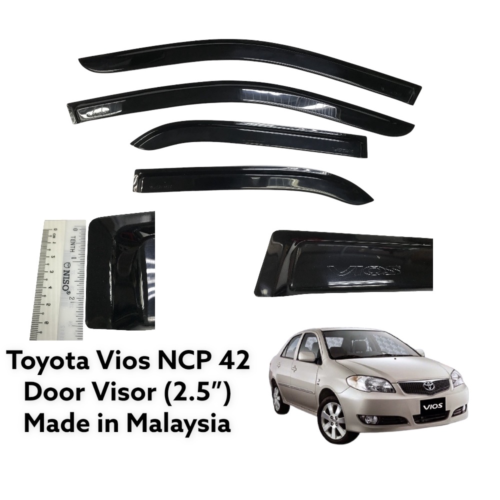 Toyota Vios NCP 42 Door Visor / Air Press (2.5") with VIOS wording ...