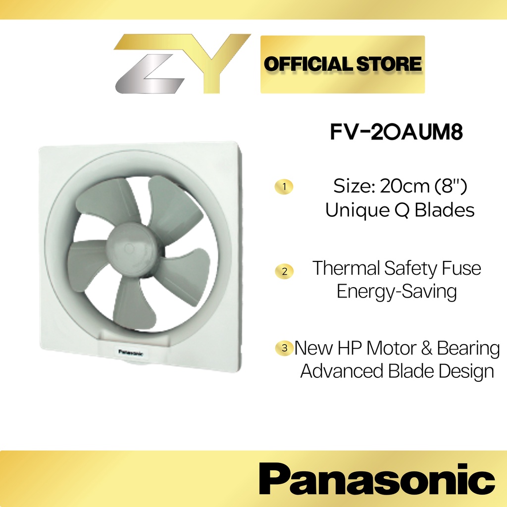 Panasonic Exhaust Fan FV-20AUM / FV-25AUM / FV-30AUM [8“/10"/12" inch ...