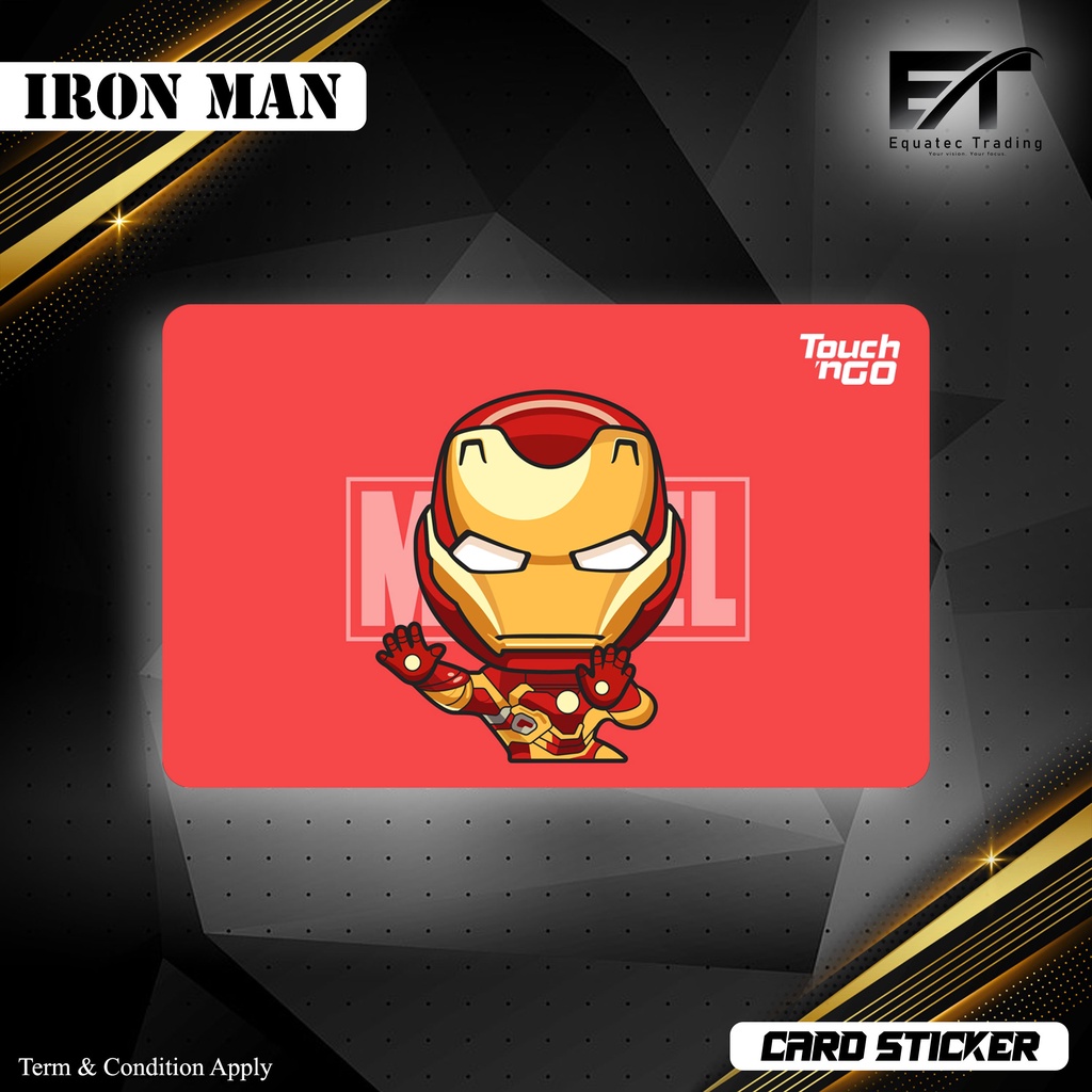 IRONMAN (SERIES 3) - Touch n Go Card Sticker Cover ,TNG CARD sticker ...