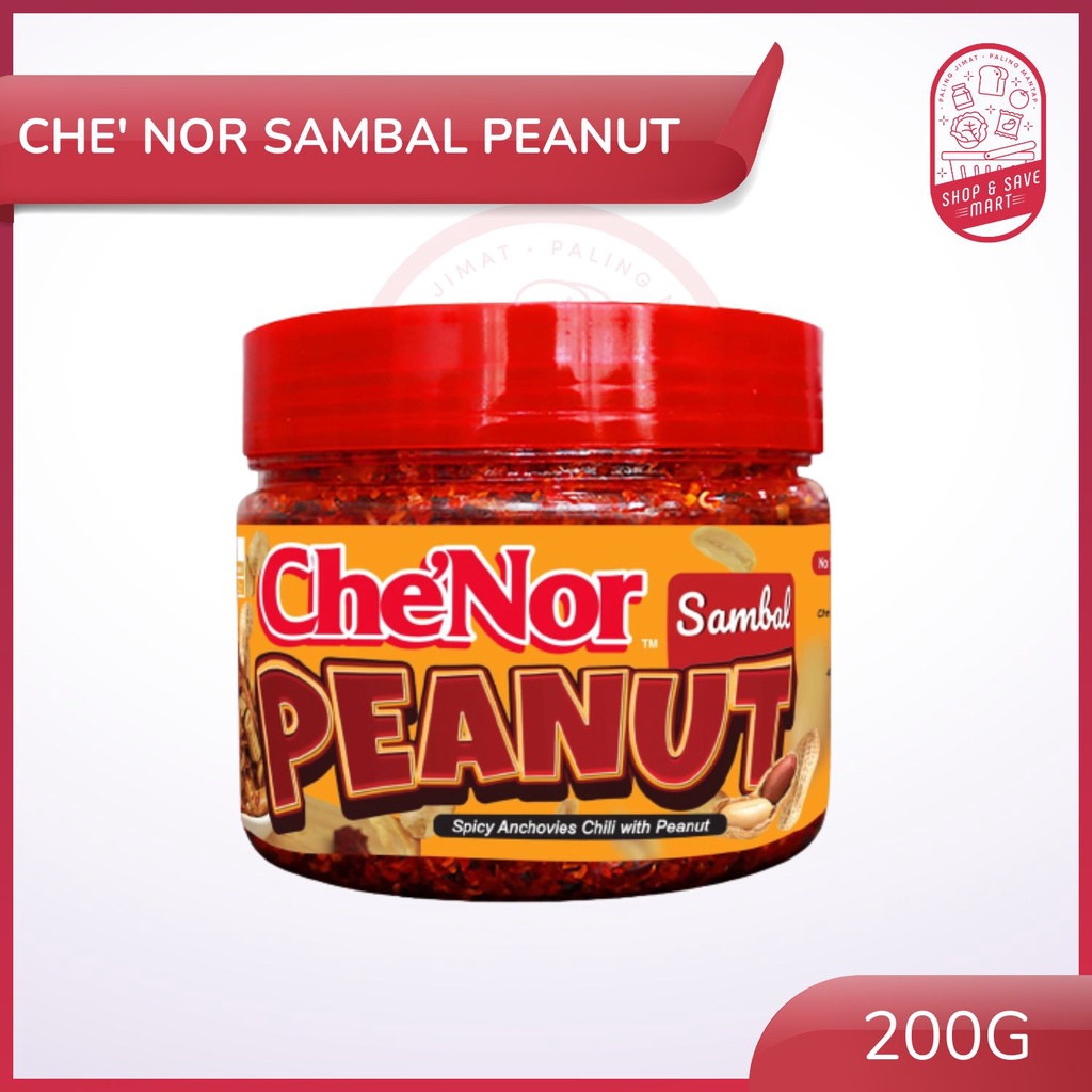 CheNor Sambal Original - 150g-300g (Flavor: Tempe, Peanut, Ikan Bilis ...