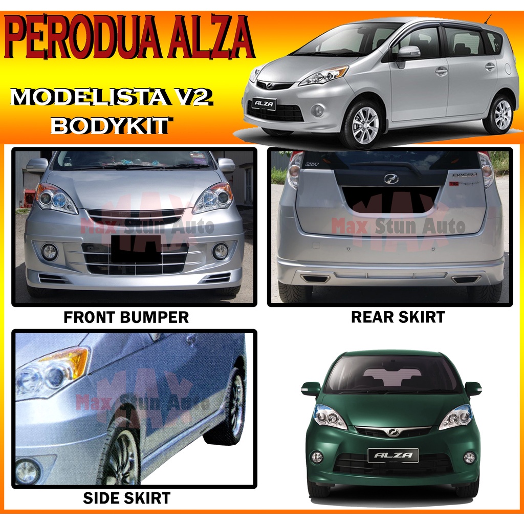 PERODUA ALZA 2010-2013 MODELISTA V2 STYLE BODYKIT (MODELISTA V2) SKIRT ...