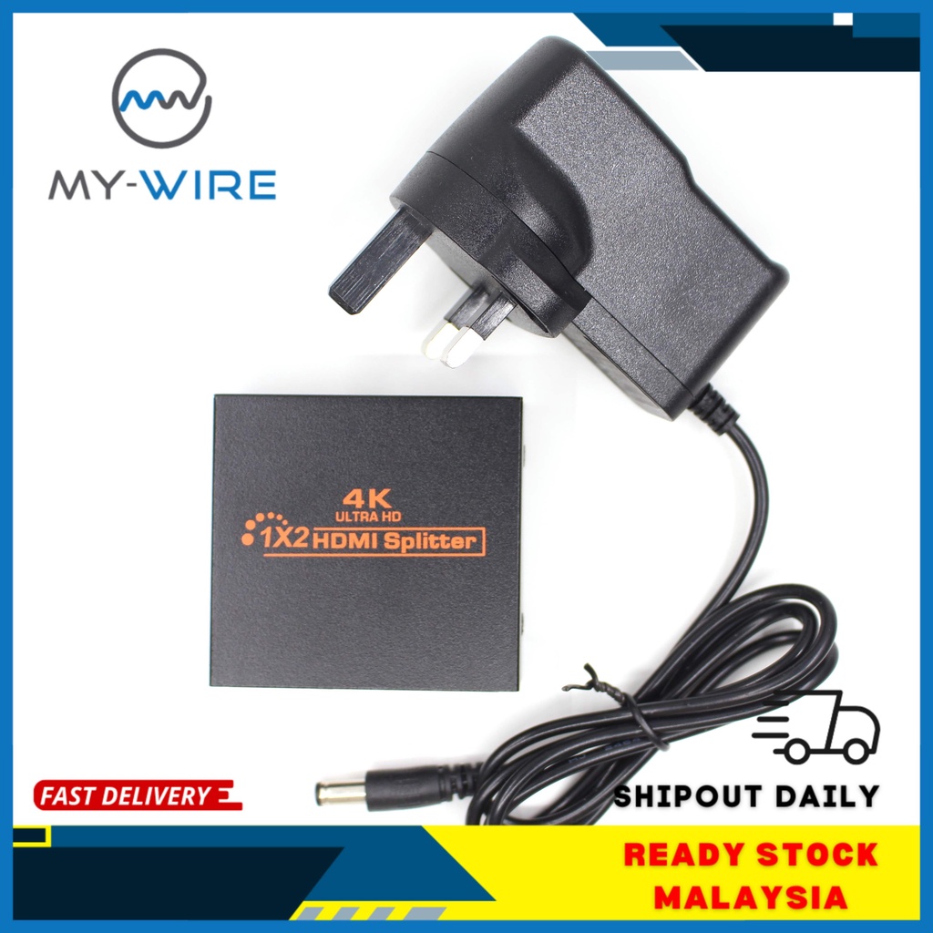 HDMI splitter 1 to 2 converter FULL HD 1080p 4K for Astro / PC/ Laptop ...