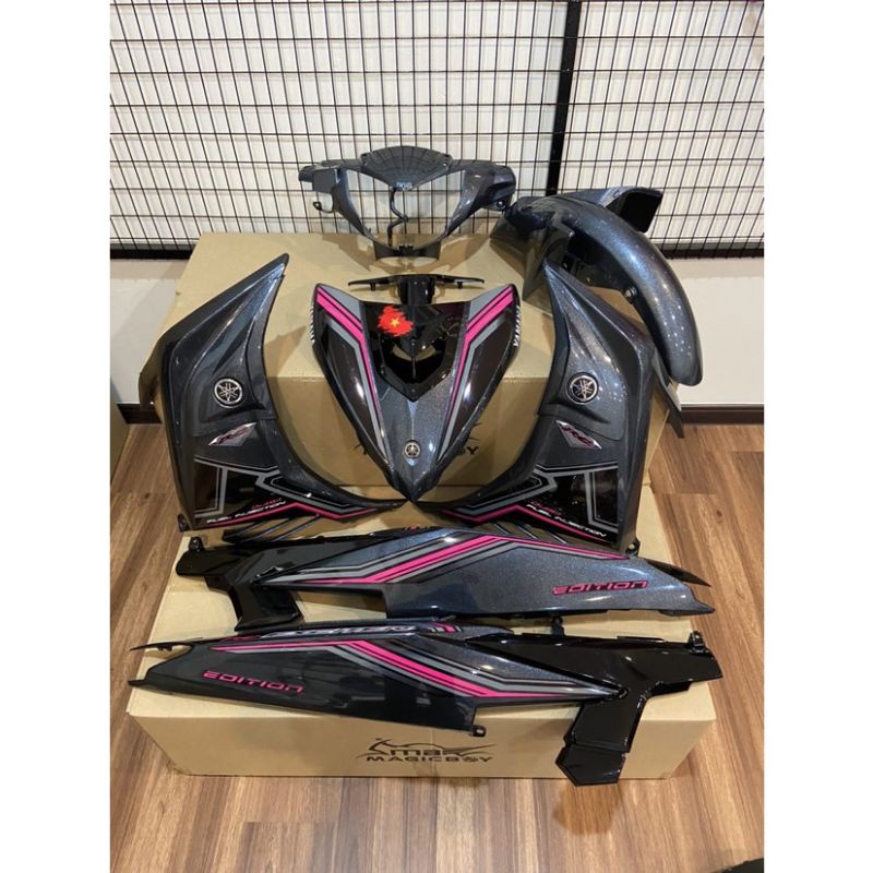 COVERSET 135LC V2/V3/V4/V5/V6/V7/V8 Rainbow/Hitam kilat/BG/siap tampal ...