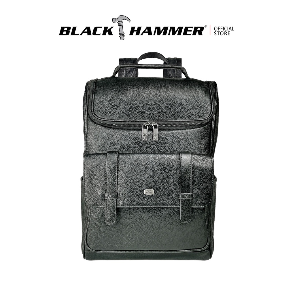 Black Hammer Genuine Leather Backpack RG8055 | Shopee Malaysia