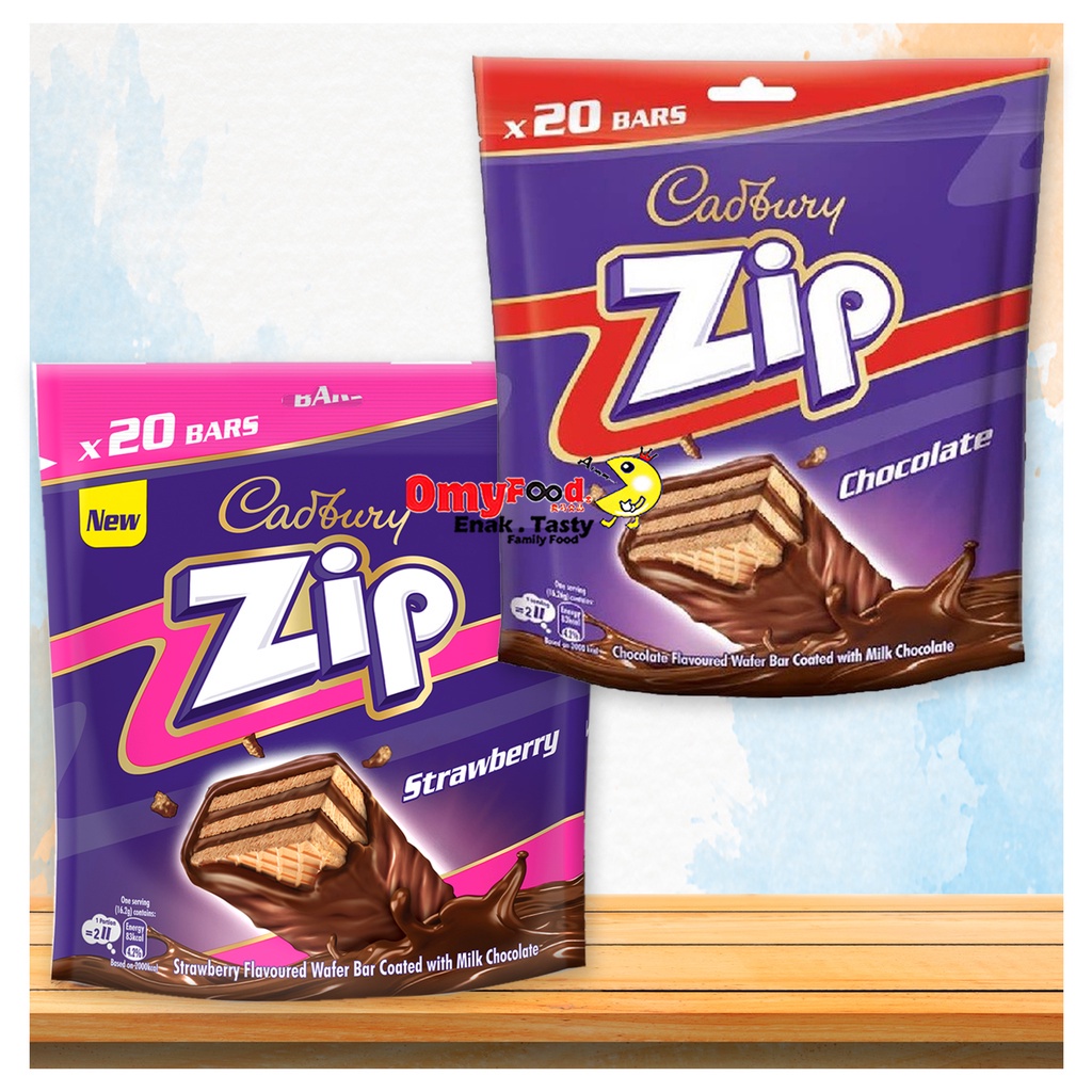 160g Cadbury Zip Wafer Bar [Chocolate/Strawberry][OmyFood] | Shopee ...