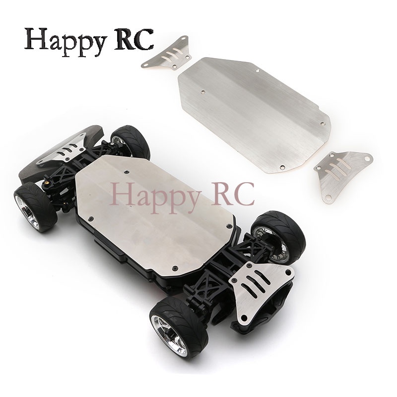 TAMIYA TT02 Stainless Steel Chassis Armor Front Rear Protection Anti-skid Plate For 1/10 RC Car ...