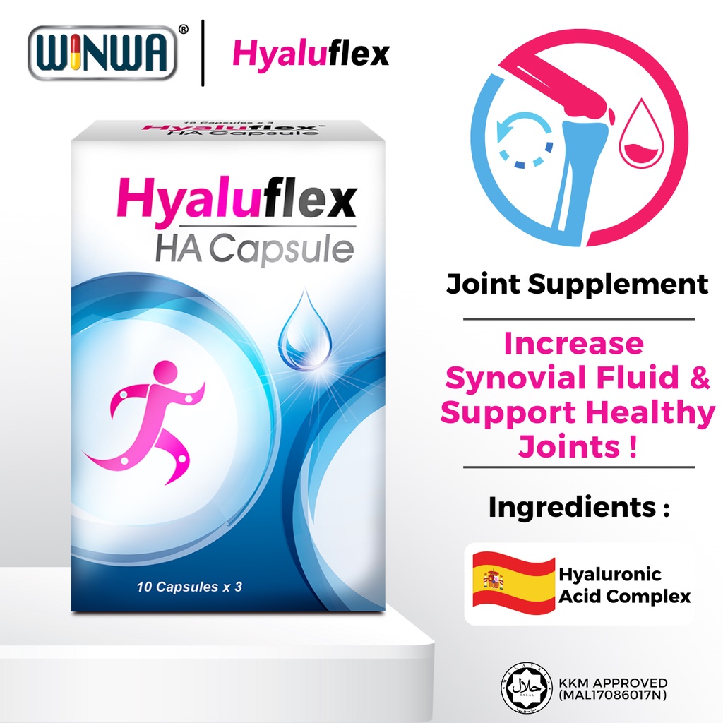 Hyaluflex HA Capsule (2 x 30's) - Collagen & Hyaluronic Acid For Joint ...