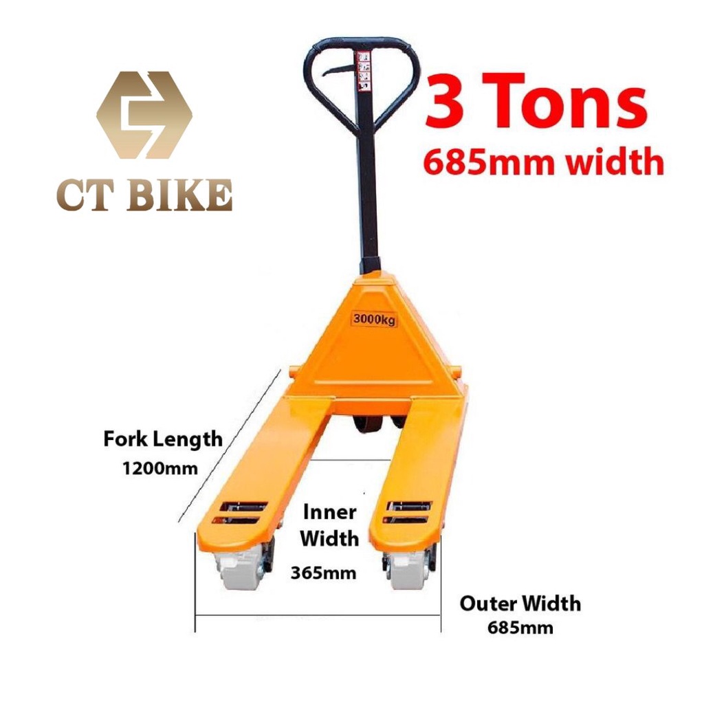 2000kg/3000kg manual hydraulic pallet jack 2ton/3ton hand pallet truck | Shopee Malaysia