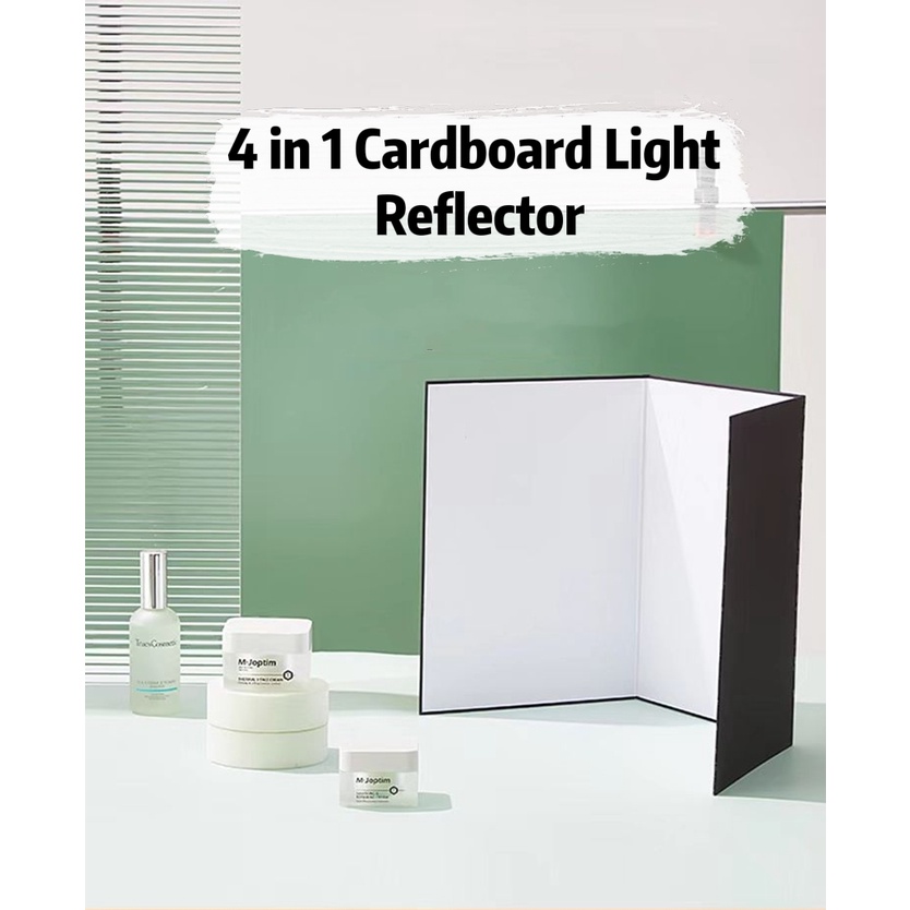 4 IN 1 Cardboard Folding Reflector Black Silver Gold White Thick ...