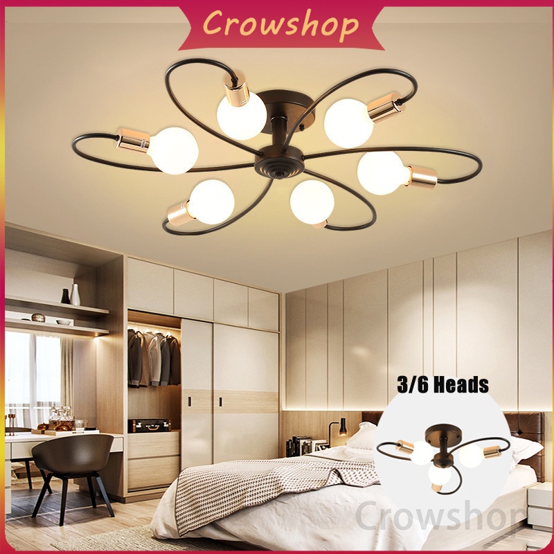 Ceiling lamp 3/6/8 Led E27 Industrial Iron Material For Living Room ...
