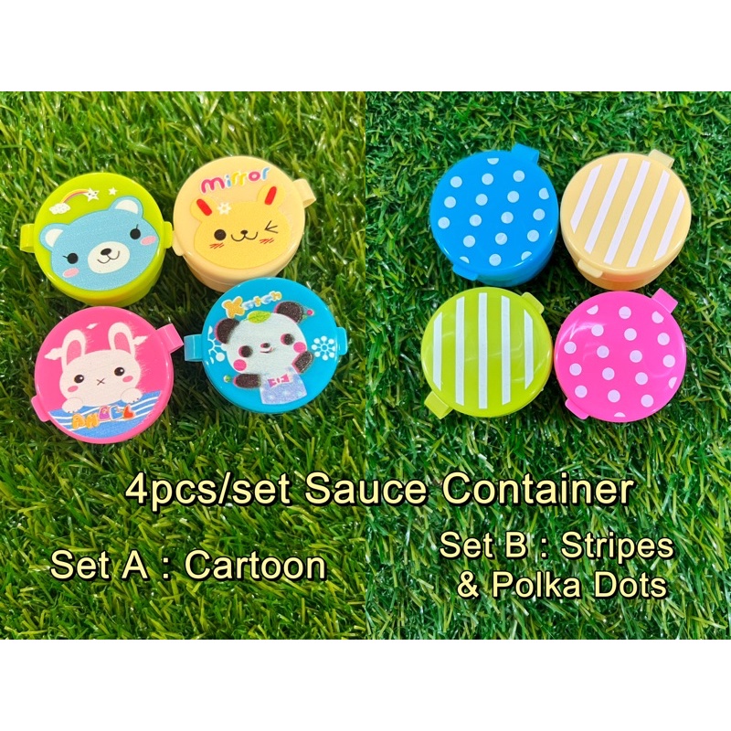 4pcs Cute Mini Sauce Container for Bento Small Size. Bekas Sos Untuk ...