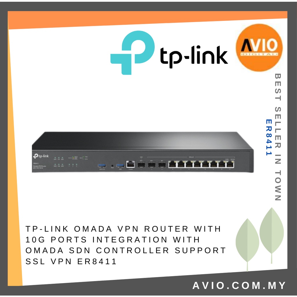 TP-LINK Tplink Omada VPN Router with 8x Network LAN RJ45 Gigabit Port ...
