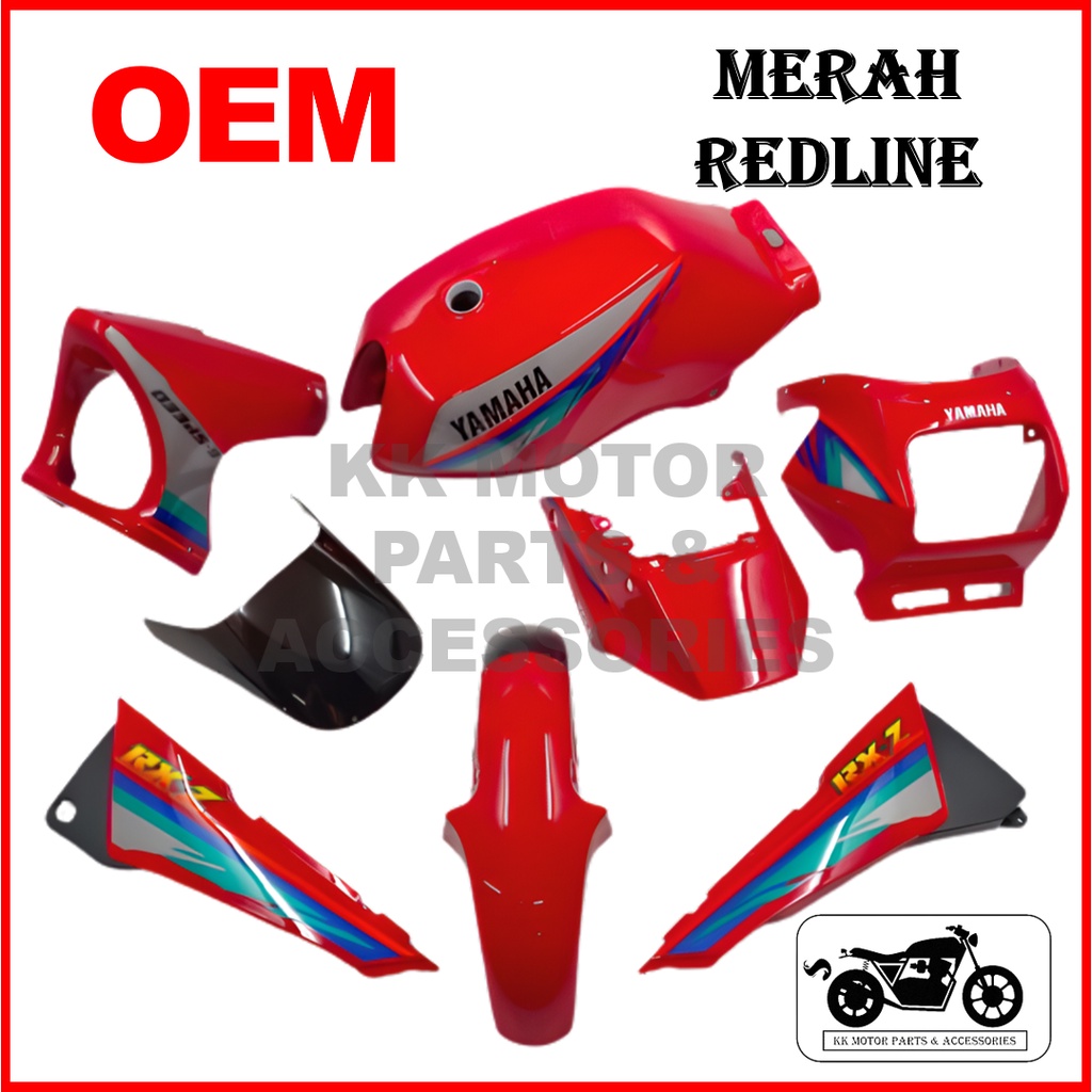 [FULL TANAM !!!] COVERSET RXZ MILI BOSCH BOSS OEM MERAH REDLINE / MERAH ...
