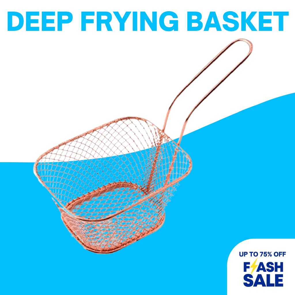 Mini Deep Frying Basket Square French Fries Fried Strainer Metal Basket ...