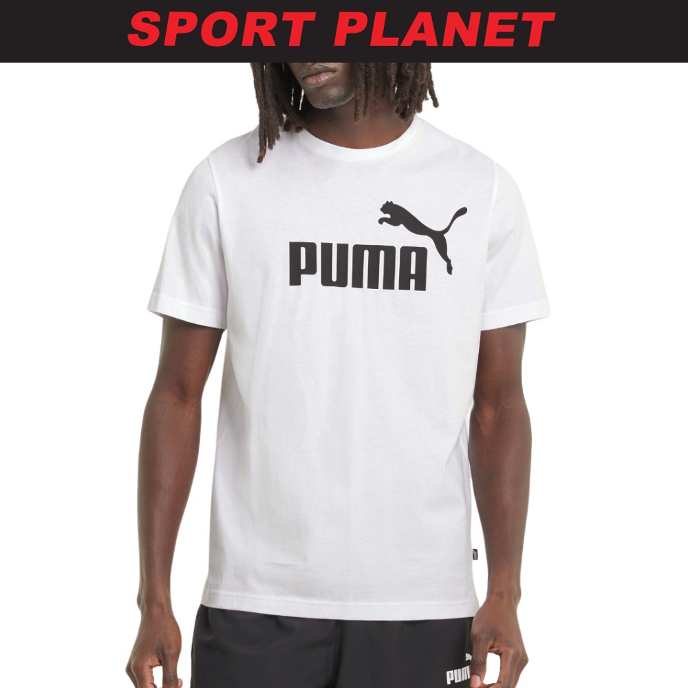 Puma Men Essentials Logo Tee Shirt Baju Lelaki (586666-02) Sport Planet ...