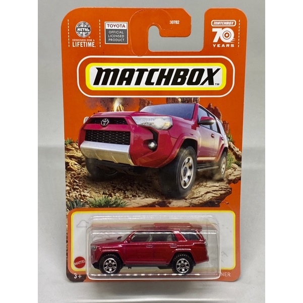 Matchbox TOYOTA 4RUNNER Burgundy Red Pickup Truck SUV 70 th 1/64 ...