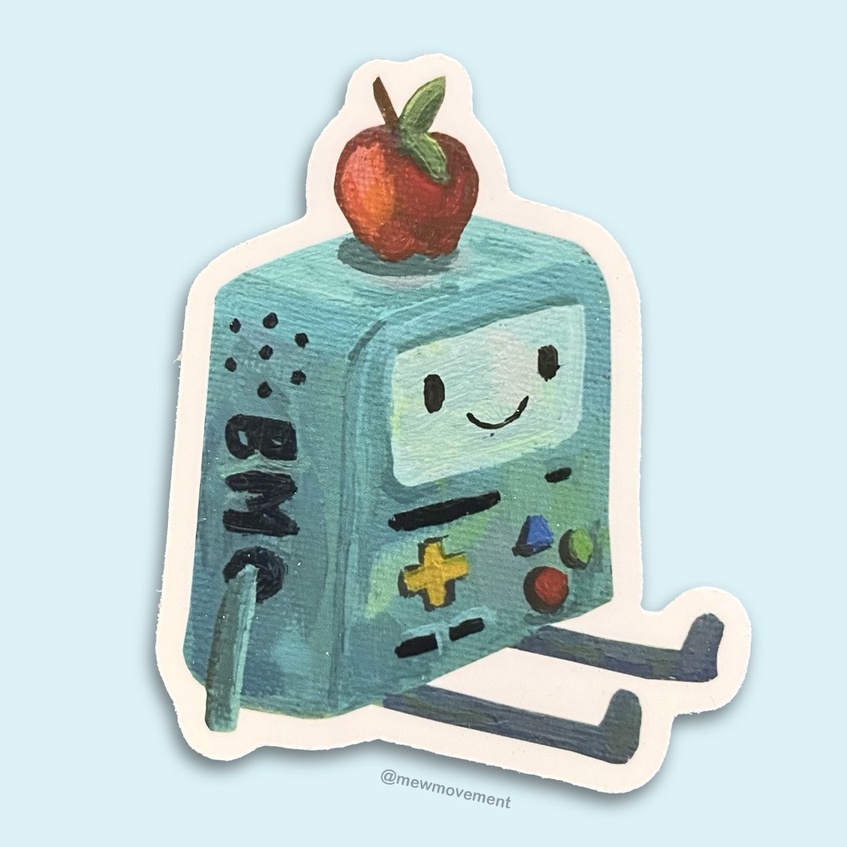 BMO sticker, adventure time sticker, waterproof sticker, robot cartoon ...