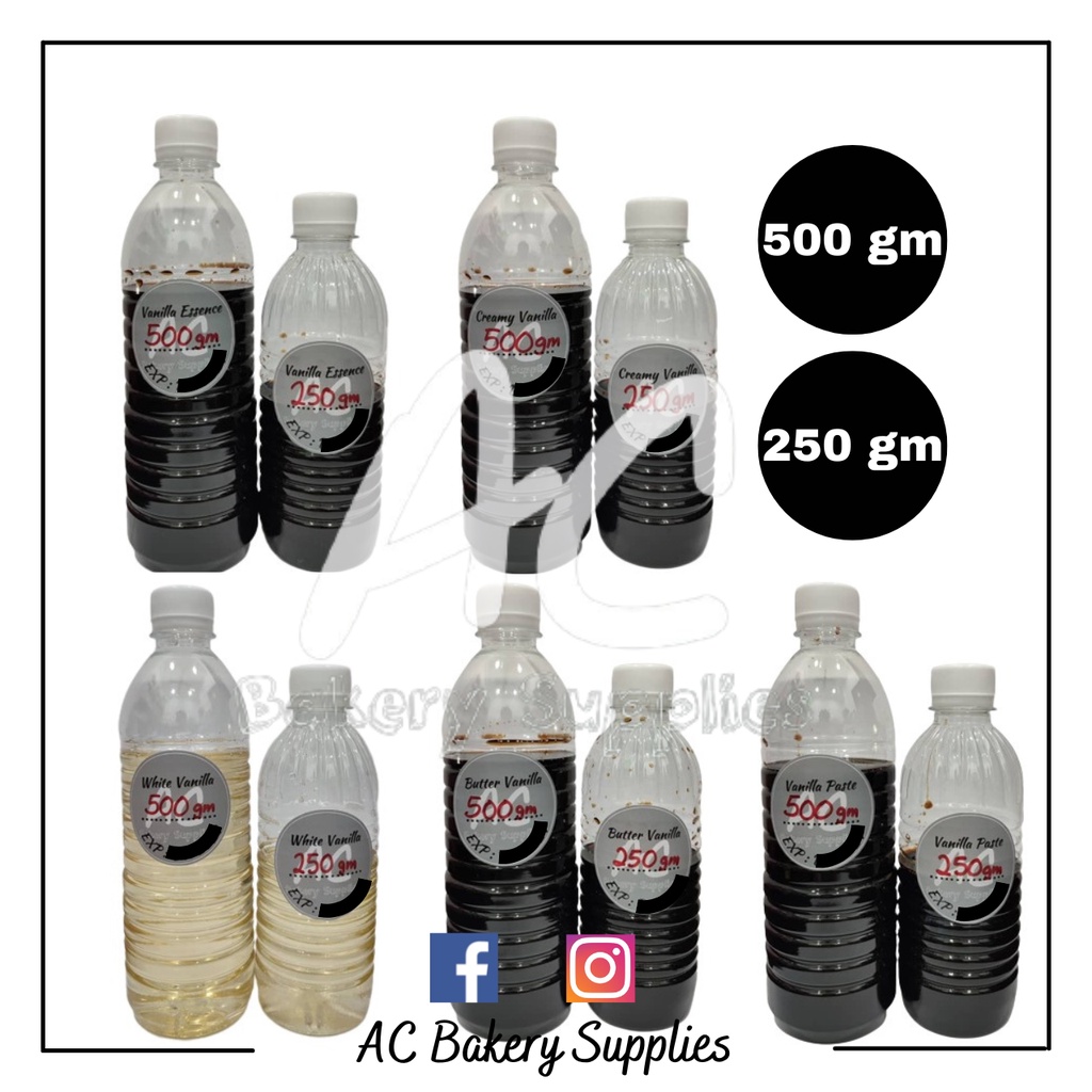 [HALAL] 500GM/250GM Vanilla Essence / Creamy Vanilla / Butter Vanilla ...