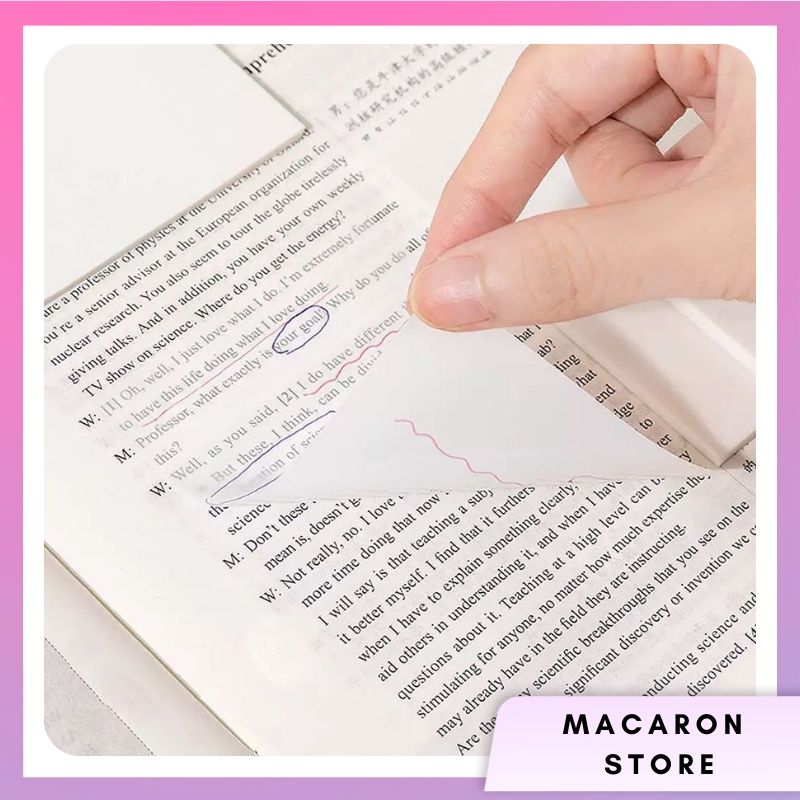 50pcs Quality Transparent Sticker Note Waterproof Clear Memo Dairy ...