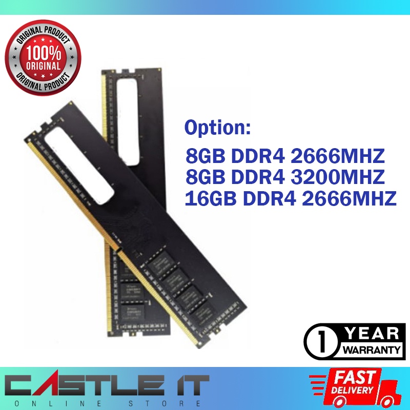 SANITER DESKTOP RAM 16GB / 8GB DDR4 3200MHZ 2666MHZ PC2666 PC3200 ...