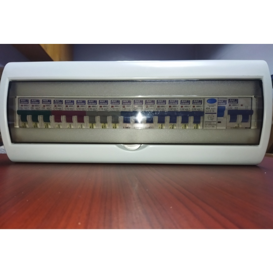 (16 MCB) MAXGUARD DB 21 Way 40A Complete Set With 32A MCB Main Switch ...