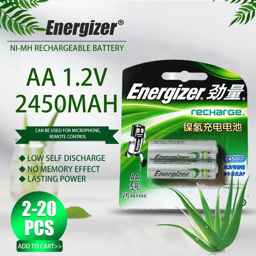 Energizer 1.2V 2450mAh AA NI-MH Rechargeable battery For Electric Toys ...