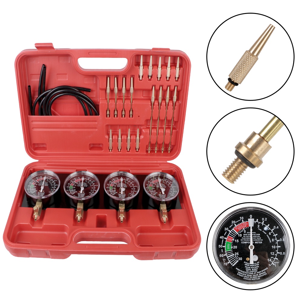 Carb Sync Gauge Kit Synchronizer Tool Fuel Vacuum Carburetor Vacuum ...