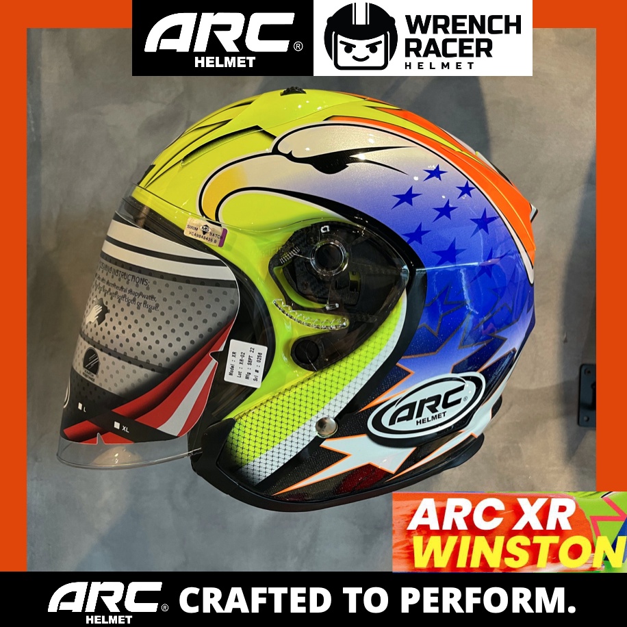 Helmet ARC XR - Supreme Grey / Supreme Gold / Matt Black / Black / Buca ...