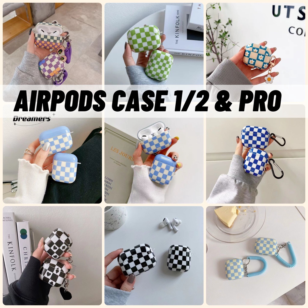 HEALTHFUL Checkered Airpods Case Inpods for Airpods Gen 1/2 Airpods Pro ...