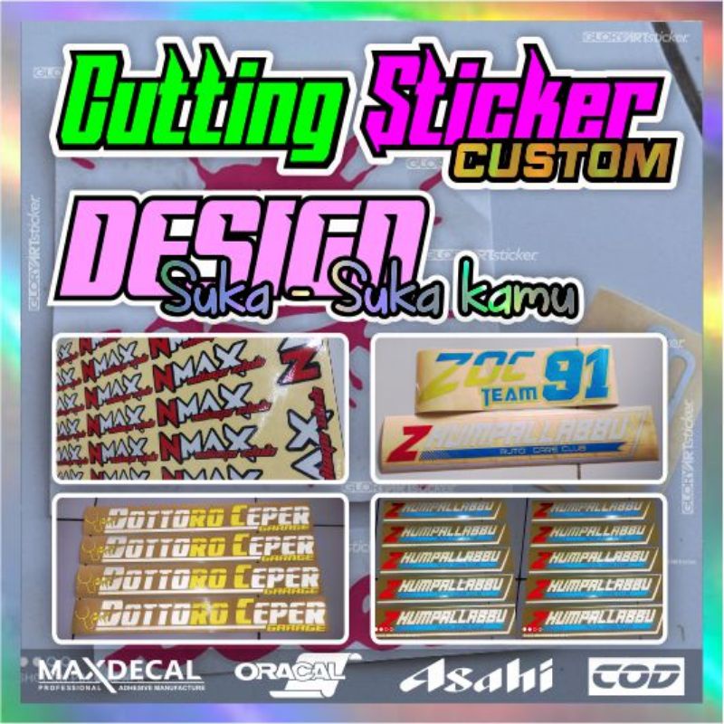 Custom STICKER CUTTING STICKER LOGO COMMUNITY, BUSINESS, CAR BRANDING ...