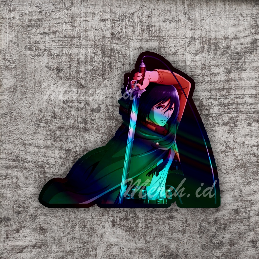 Anime hologram Sticker ATT shingeki no kyojin mikasa | Shopee Malaysia