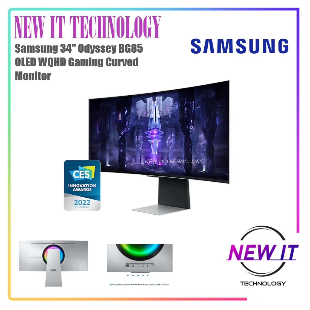 Samsung 34" Odyssey G8 G85SB & G85SD Gaming Curved Monitor 34" OLED ...