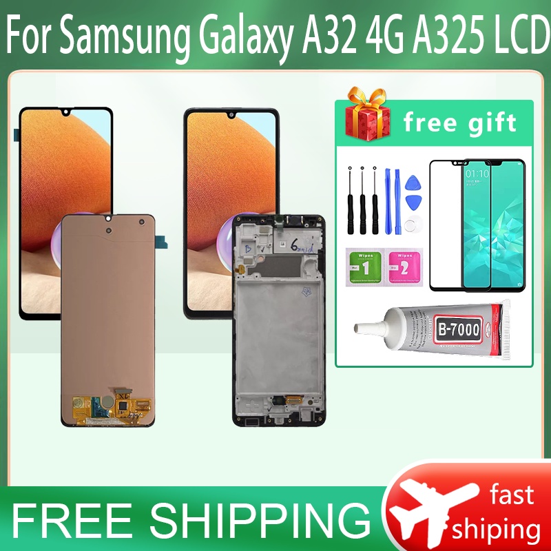 Original For Samsung Galaxy A32 4G A325 A325F SM-A325F SM-A325F/DS SM-A325M LCD Display Screen ...