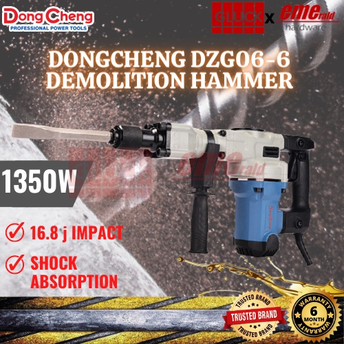 DONGCHENG DZG6-6 PERCUSSION HAMMER MACHINE HACK LANTAI CONCRETE DINDING ...