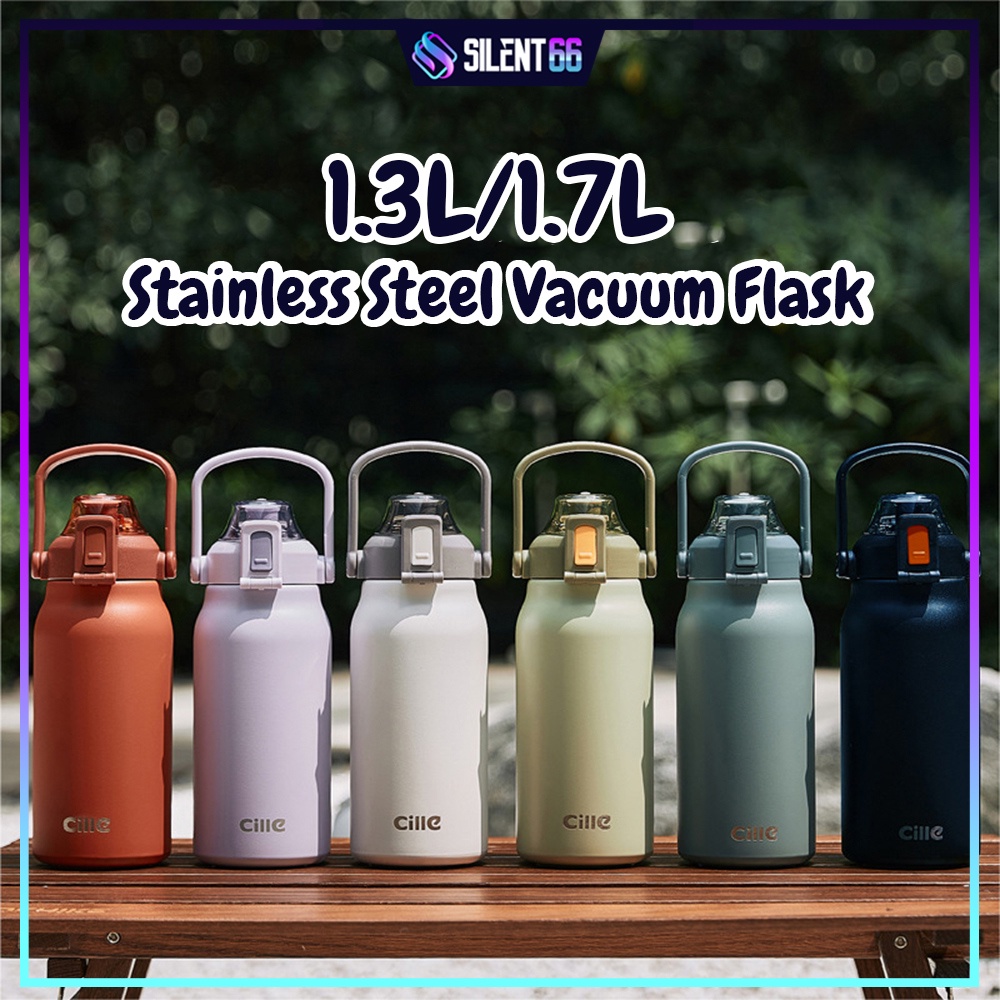 READY STOCK Cille 1.3L/1.7L 316SS Stainless Steel Vacuum Flask Thermoses Bottle [Double Wall ...