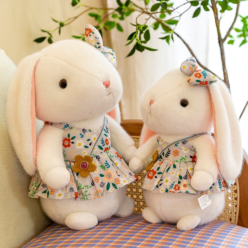 animal plush Rabbit bear Doll With a skirt Baby Sleep Comfort Toy ...