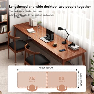 160CM Double Computer Table Long Student study Desk solid wood writing ...